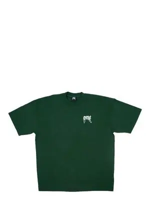 REVENGE Basic Embroidered T-shirt Green