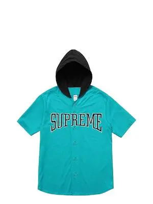 Supreme Hooded Baseball Top - Teal