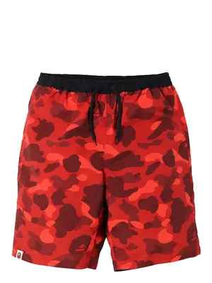 A BATHING APE Camo Reversible Shorts - Red