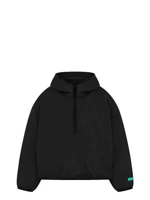 Fear Of God Essentials Nylon Filled Halfzip Hoodie - Jet Black