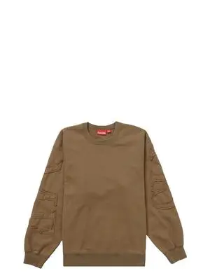 Supreme Applique Crewneck Sweatshirt Olive Brown