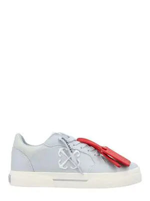Off White Vulcanized Low-Top Sneakers Light Blue