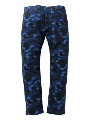 A BATHING APE X Levi's 501 '93 Camo Jeans - Navy Blue
