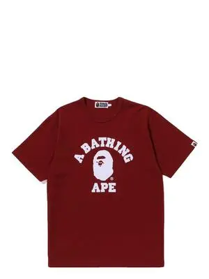 A BATHING APE College Heavy Weight Tee Shirt - Red