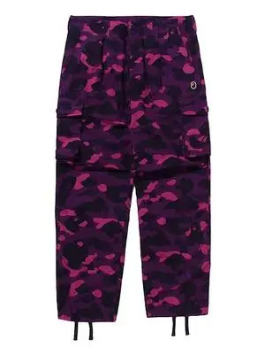 A BATHING APE Camo 6 Pocket Pants - Purple