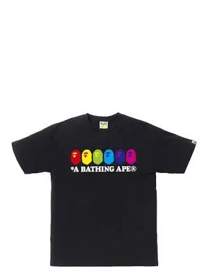 A BATHING APE Ape Heads Tee Shirt - Black