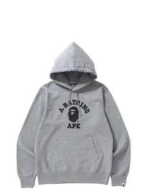 A BATHING APE College Pullover Hoodie - Gray