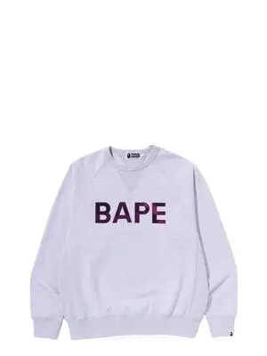 A BATHING APE Patch Relaxed Fit Crewneck Sweatshirt - Grey