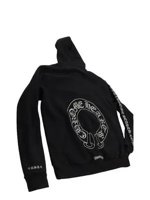 Chrome Hearts Glitter Print Hoodie - Black