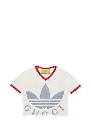 Gucci X Adidas Cropped T-shirt - White