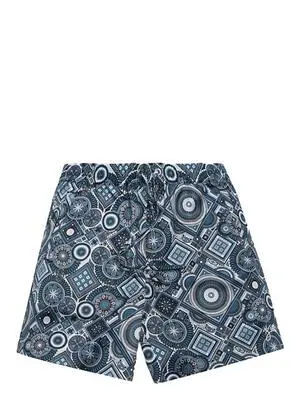 Kith Satin Moroccan Print Shorts - Slate
