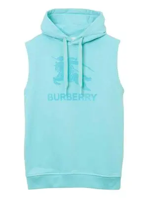 Burberry Equestrian Knight Sleeveless Hoodie - Blue