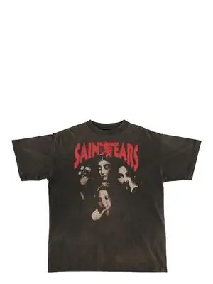 SAINT MXXXXXX X Denim Tears Faces T-shirt - Vintage Black