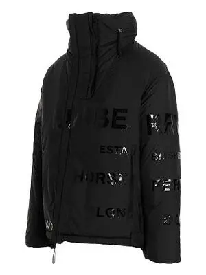 Burberry Horseferry Print Padded Jacket - Black