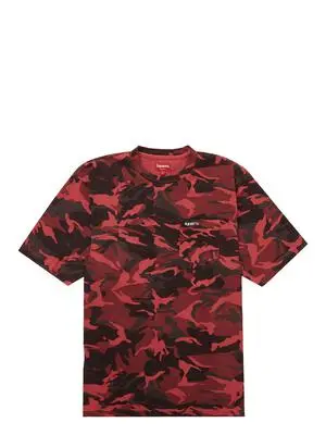 Supreme Short Sleeve Pocket Tee Shirt - Red Camo