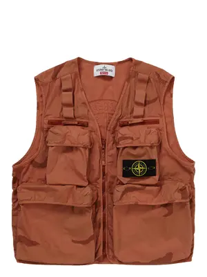 Supreme Stone Island Camo Cargo Vest - Coral Camo
