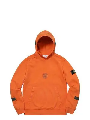 Supreme Stone Island Hooded Sweatshirt - Orange
