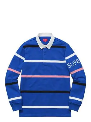 Supreme Striped Rugby Shirt - Royal