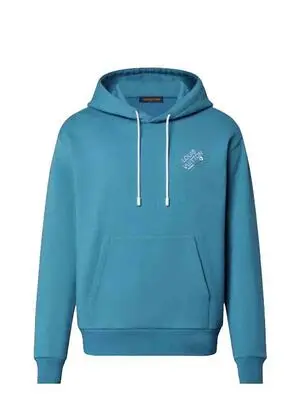 LOUIS VUITTON Signature Hoodie With Embroidery - Pigeon Blue