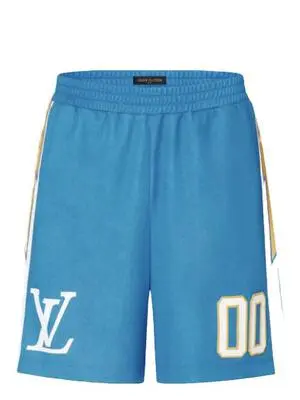 LOUIS VUITTON Sporty Jersey Short With Patch - Blue