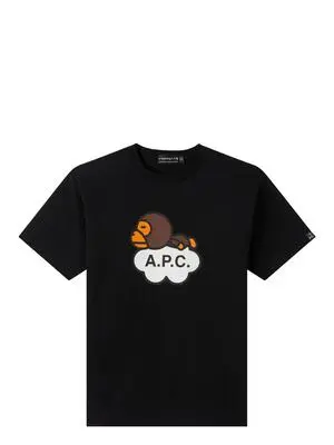 A BATHING APE X A.p.c. Milo Wide T-shirt - Black