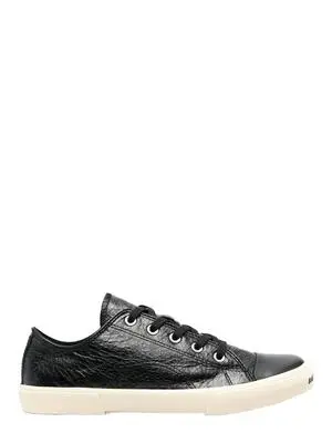 Balenciaga Paris Low Top Leather Sneaker - Black