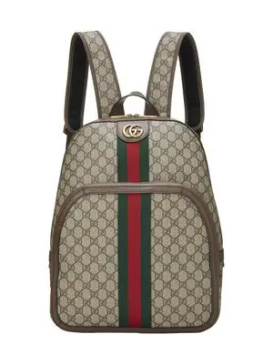 Gucci Canvas Ophidia Backpack - Brown