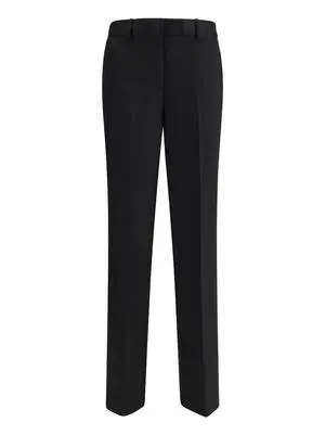 LARDINI Straight Tailored Trousers - Black