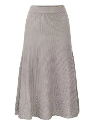 ELISABETTA FRANCHI Metallised Viscose Midi Skirt
