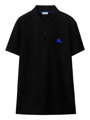 Burberry Ekd-embroidered Polo Shirt - Black