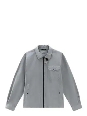 Woolrich Cotton-gabardine Overshirt - Grey