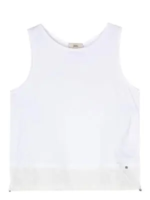 HERNO Herno Logo Plaque Cotton Tank Top