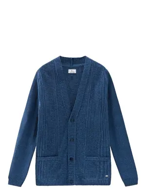 WOOLRICH Woolrich Ribbed-Knit V-Neck Cardigan