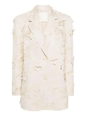 JNBY Floral Appliqué Blazer - Neutrals