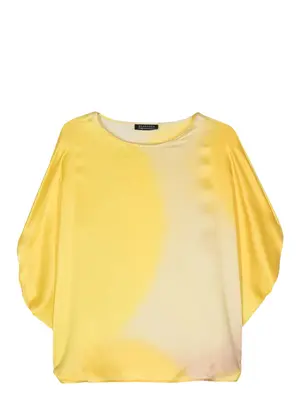 GIANLUCA CAPANNOLO Iris Ombré Silk Blouse - Yellow