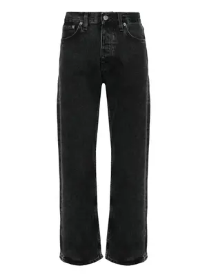 SUNFLOWER Mid-rise Straight-leg Jeans - Black