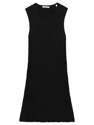 Helmut Lang Crinkled-finish Satin Minidress - Black