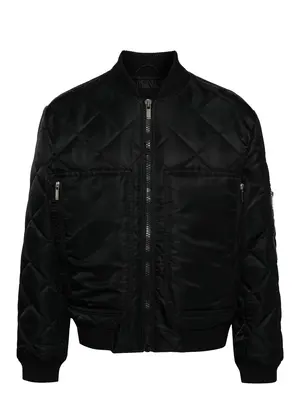Just Cavalli Logo-embroidered Bomber Jacket - Black