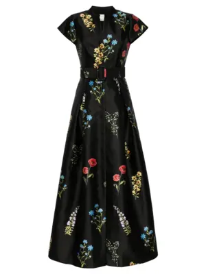 SACHIN & BABI Sachin & Babi Marta Floral-Print Gown