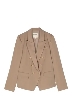 L'Agence Kenzie Double-breasted Blazer - Neutrals