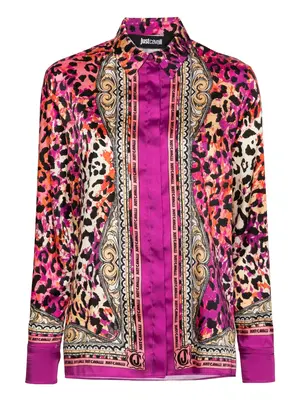 Just Cavalli Logo-print Long-sleeve Shirt - Pink