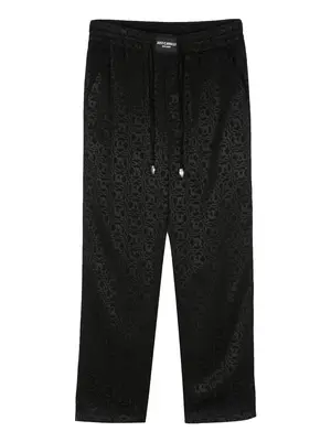 Just Cavalli Jacquard-logo Trousers - Black