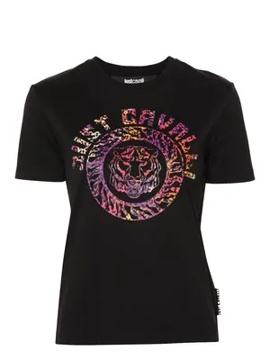 Just Cavalli Logo-print T-shirt - Black