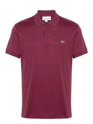 Lacoste Logo-embroidered Cotton Polo Shirt - Red