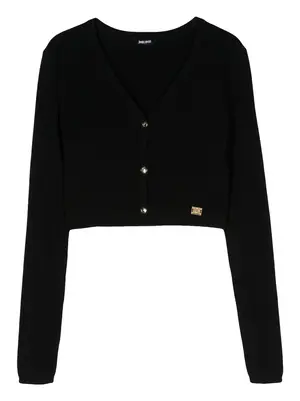 Just Cavalli Logo-plaque Cropped Cardigan - Black