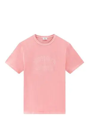 Woolrich Logo-print Cotton T-shirt - Pink