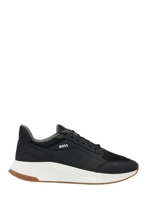 BOSS Leather Low-top Sneakers - Black