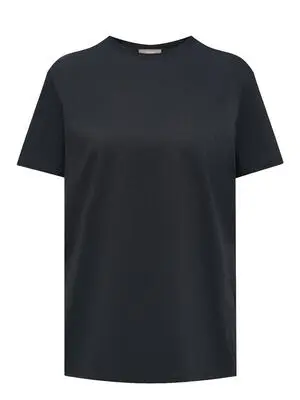 12 STOREEZ Cotton Crew-neck T-shirt - Black