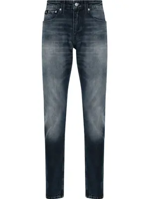 Calvin Klein Mid-rise Tapered-leg Jeans - Blue