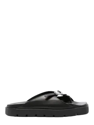 Alexander Wang Dome Logo-buckle Sandals - Black